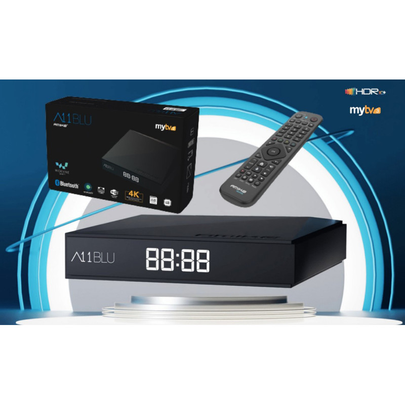 Amiko A11 Blu 4K UHD Android Mytv3WIFI HDR10